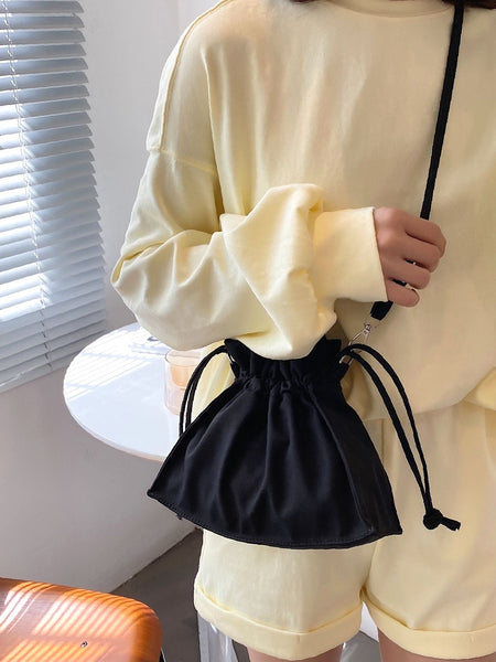 Bag For Love - Drawstring Decor Ruched Bag - Women Crossbody ...
