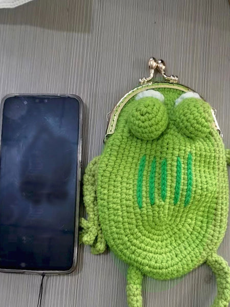 Bag For Love - Frog / Toad Shaped Braided Crossbody Bag - Women Crossb ...